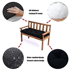 GHKWXUE Bench seat cushion40/''x20/''x3/''Waterproof Garden Patio Outdoor Cushions Settee Cushion/Swing Pads/Rocking Chair Cushion Thick pearl cotton filling for Furniture/blue, Blue 2