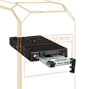 ICY DOCK Rugged 2 Bay 2.5” U.2/U.3 NVMe SSD(7mm) PCIe 4.0 Mobile Rack for External 3.5” Drive Bay | ToughArmor MB092VK-B