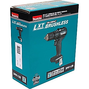 Makita XPH11ZB 18V LXT Lithium-Ion Sub-Compact Brushless Cordless 1/2" Hammer Driver-Drill, Tool Only