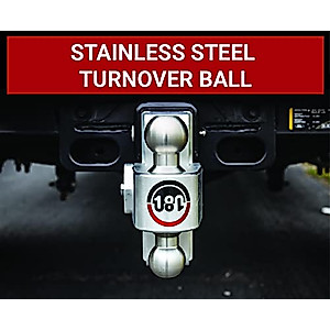 Weigh Safe Adjustable Trailer Hitch Ball Mount - 6" Adjustable Drop Hitch for 2.5" Receiver - Premium Heavy Duty Aluminum Trailer Tow Hitch w/ Stainless Steel Tow Balls (2" & 2 5/16") - 18,500 GTW