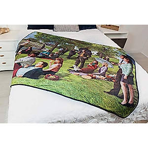 The Office Sunday Afternoon Art Style Fleece Throw Blanket | Official The Office Collectible Blanket | Measures 60 x 45 Inches