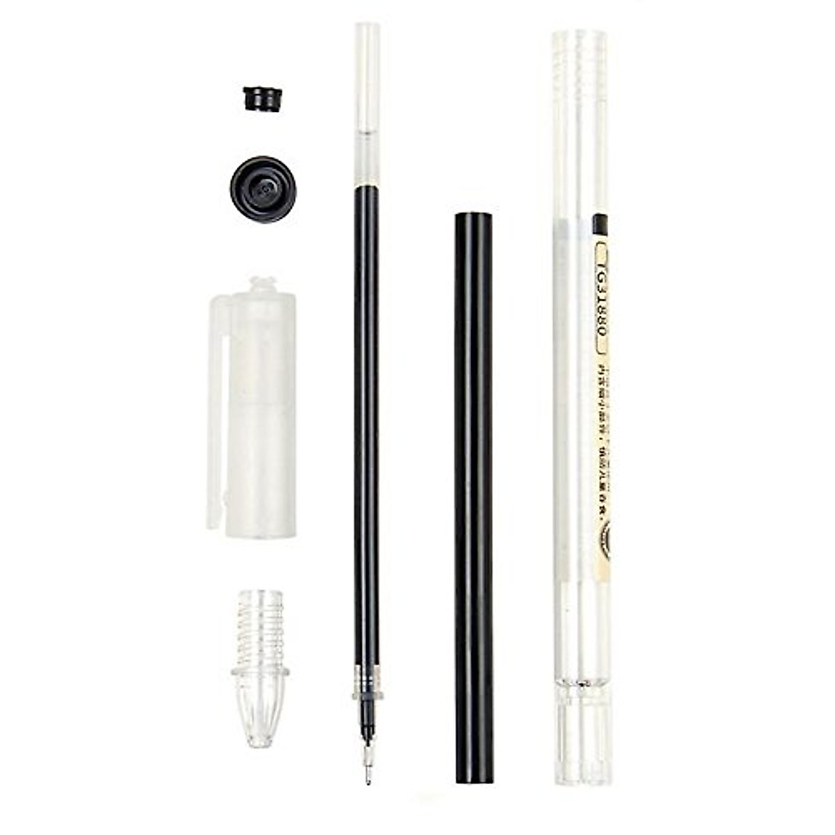 Gel ink Pen 0.35mm Black Liquid Ink Rollerball Pens Quick Drying fine point Pens Ballpoint Maker Pen Premium School Office student Exam Writing Stationery Supply 12 Pcs/Set (Black)