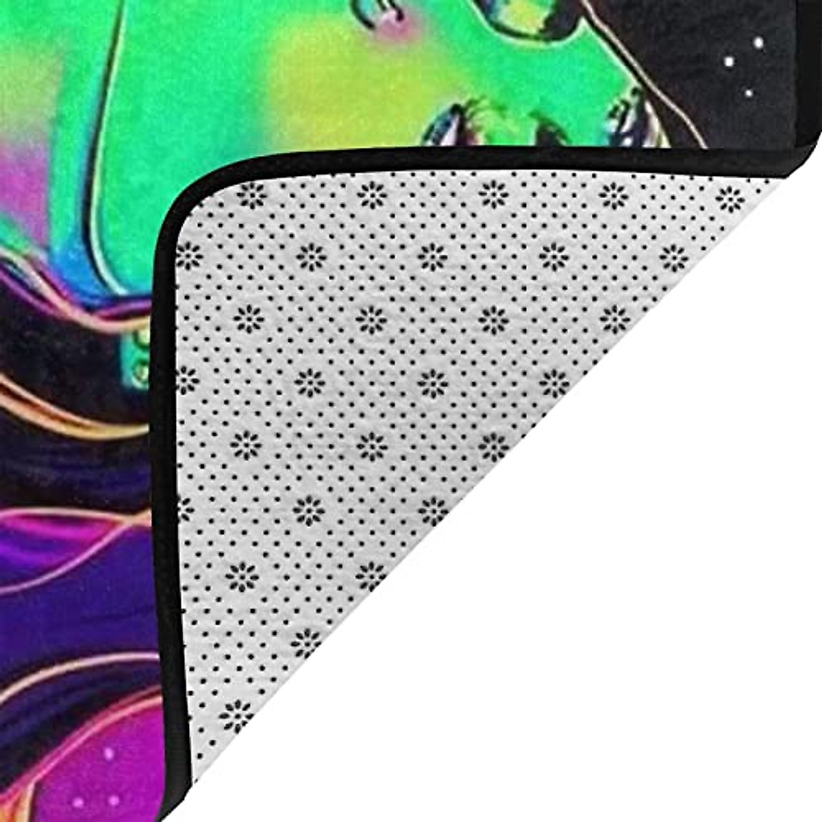 YUXIXI Non-Slip Area Rugs Home Decor Outer Space Trippy Smoke Cool Spooky Girl Floor Mat Living Room Bedroom Carpets Doormats 60 X 39 Inches