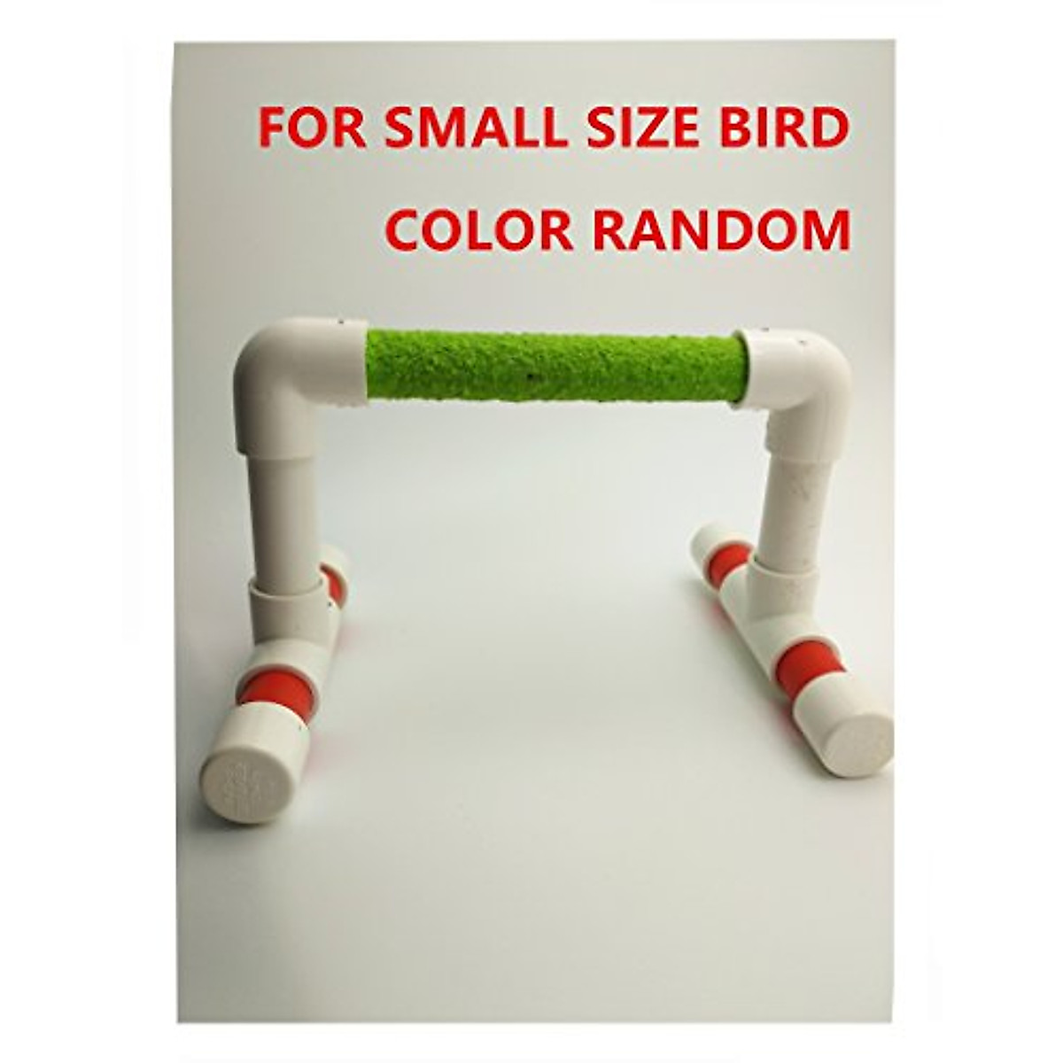 Hypeety Small Bird Parrot Stand Perch Table Top Stand Playground Grind Perch Swing Training Playstand Exercise Chew Toys for Budgies Parakeet Cockatiel Conure Finch (Perch, M)