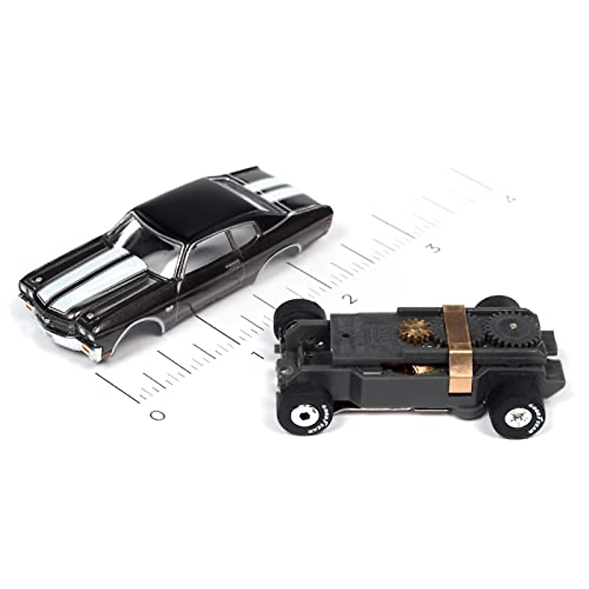 Auto World Thunderjet OK Used Cars 1970 Chevrolet Chevelle SS (Gray) HO Scale Slot Car