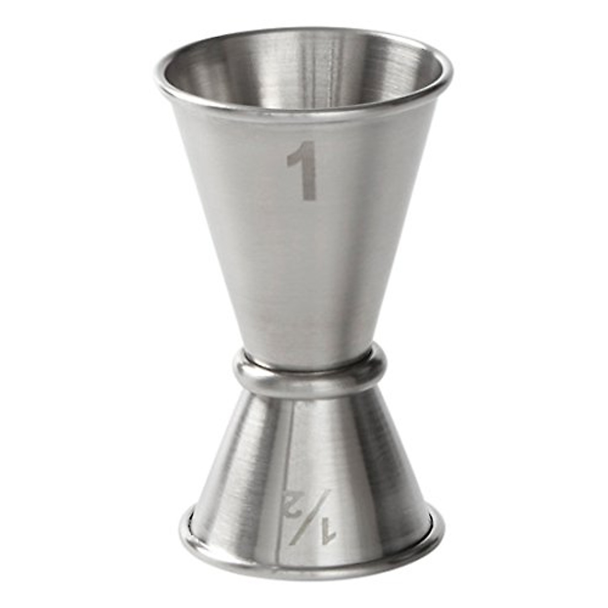 American Metalcraft JG1 Japanese-Style Jigger, Stainless Steel, 1/2 oz. x 1oz. Capacity, 1-3/4" Diameter x 2-3/4" Height