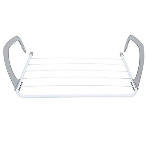 Asixxsix Portable Clothes Drying Rack, Retractable Folding Hanging Drying Rack for Balcony Railings Windowsill, Folding Towel Rack Clothes Hanger Lundry Drying Rack for Indoor Outdoor