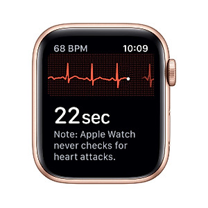 Apple Watch Series 5 (GPS, 44MM) - Gold Aluminum Case with Pink Sand Sport Band (Renewed)