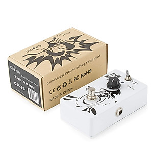 Caline Mini Noise Gate Pedals Electric Guitar The Noise Reduction Effects Pedal True Bypass with Aluminum Alloy Housing White CP-39