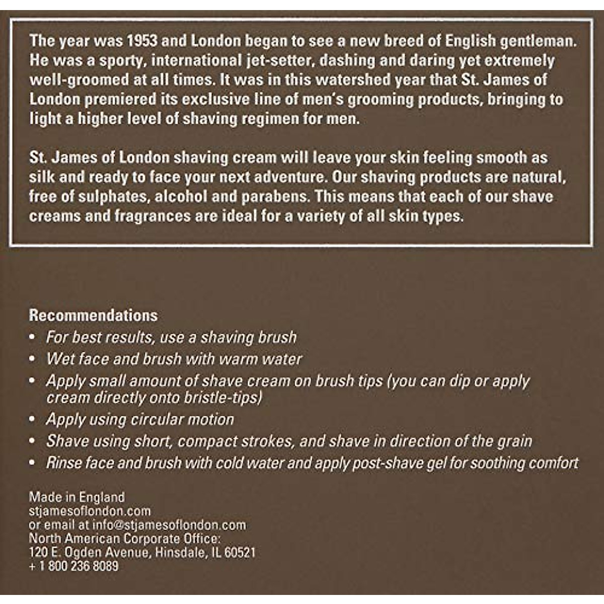 St James of London Cedarwood & Clarysage Shave Cream Jar, 5.07oz