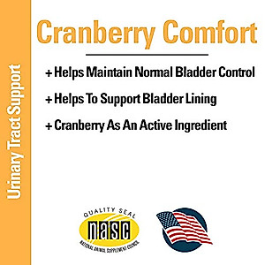 Vet Classics Cranberry Comfort Urinary Tract Pet Supplement for Dogs, Cats – Maintains Dog Bladder Health, Cat Bladder Control – Pet Supplements for Incontinence – 120 Soft Chews