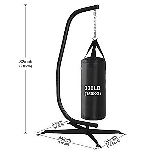 GREENSTELL Hammock Swing Stand,Hanging C-Stand with Buckle and Spring Hook, for Indoor,Outdoor,Sturdy Hanging Stand Max Load 150kg