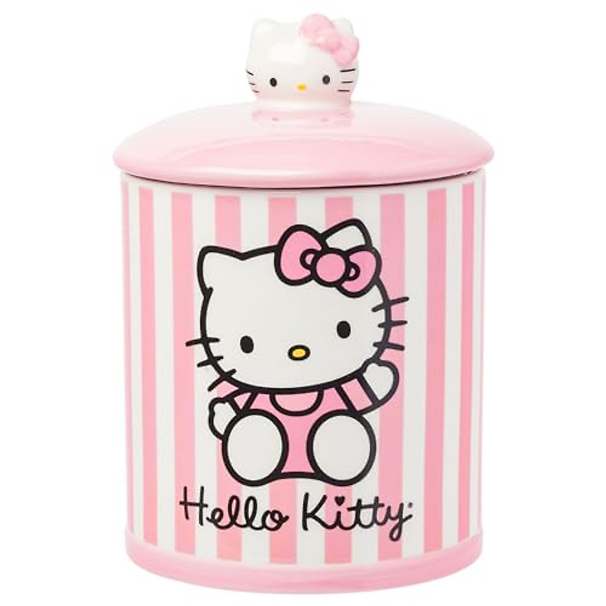 Silver Buffalo Sanrio Hello Kitty Pink Ceramic Cookie Snack Jar (Medium)