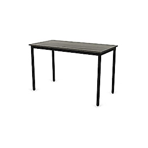 Atlas Desk (Walnut), Barricks Utility Table with Laminate Top & Steel Legs Table, Utility, 24X47, Simplistic Iron Frame Dining Table Teak Color