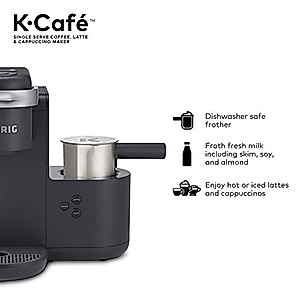 Keurig K-Café Single Serve & Carafe Coffee Maker with Illy Coffee Intenso Dark Roast Coffee Pods, 32 K-Cup Pods
