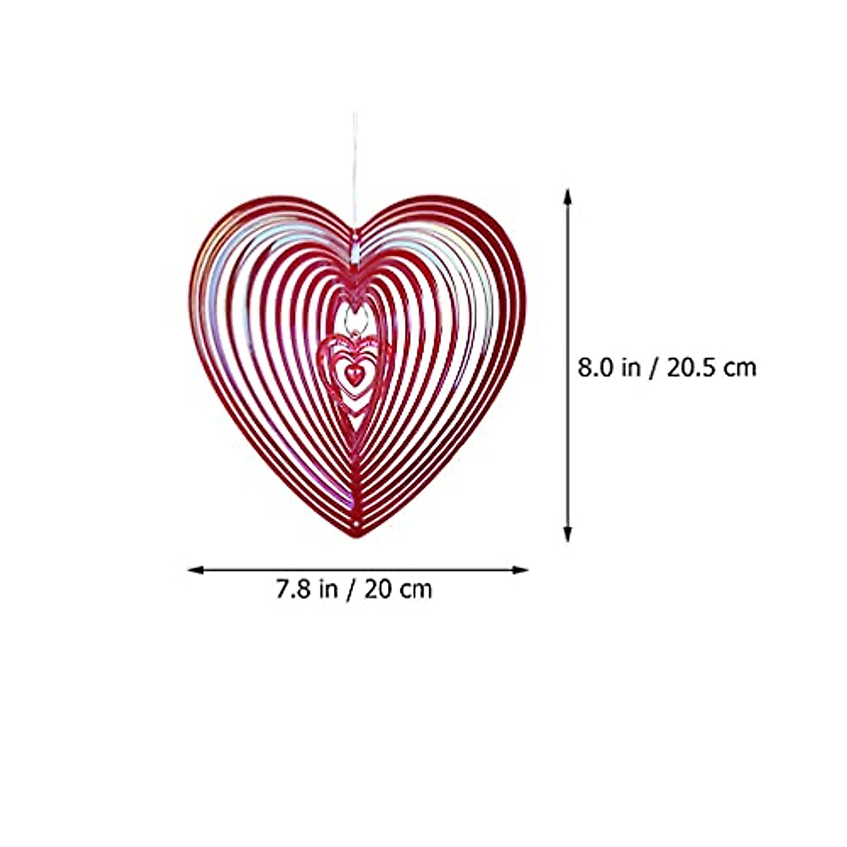 YARDWE 2pcs Heart Wind Spinner Bird Blinder Pinwheels Bird Deterrent Hanging Spinners to Keep Birds Away for Yard Garden