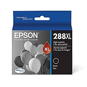 EPSON T288 DURABrite Ultra -Ink High Capacity Black -Cartridge (T288XL120-S) for select Epson Expression Printers