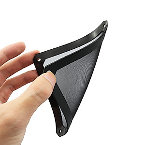 ZYAMY 4pcs 120mm PC Fan Dust Filter Magnetic Frame Computer Fan Grills Dust Mesh PC Cooler Filter Screen Dustproof Case Covers 12cm x 12cm, Black