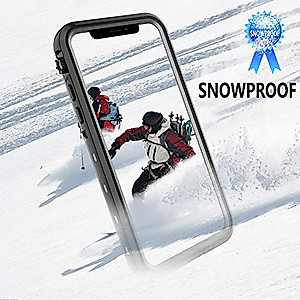 iPhone 11 Pro Max Case, iPhone 11 Pro Max Waterproof Full Body Rugged Clear Slim Case with Built-in Screen Protector Heavy Duty Shockproof Cover Underwater Cases for iPhone 11 Pro Max (Black&Gray)