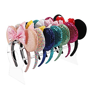 Pengup Heaband Holder Organizer,Acrylic Hair Band Ear Display Stand Jewelry Storage for Show Selling.