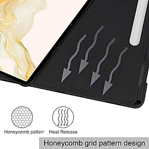 Case for Samsung Galaxy Tab S7 FE 12.4-Inch 2021 Release Model (SM-T730/733/736/738) Smart Slim Tri-Fold Tablet TPU Leather Cover With Auto Wake/Sleep for Samsung Galaxy Tab S7 FE Cover (Red)