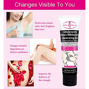 AICHUN BEAUTY Underarm Knees Detox Cleansing Gel For Sensitive Triangle Areas Triangle Collagen Milk Purifying Pores Removes Odor 50ml