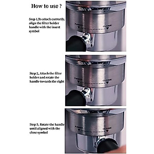 DIBTSA 51mm Bottomless Portafilter Compatible with DeLonghi Espresso Machine EC680 EC685, 304 Stainless Steel, with Reusable Coffee Replacement Filter Basket