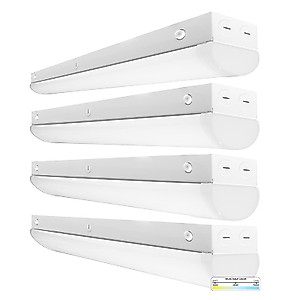 NUWATT 4 FT LED Linear Shop Light with Power Select Wattage 40W/30W/20W, Bi-Level/Daylight Motion Sensor, Up to 5200 Lumens, 120-277V, 3 CCT Color Switch, Surface Mount or Hanging Options