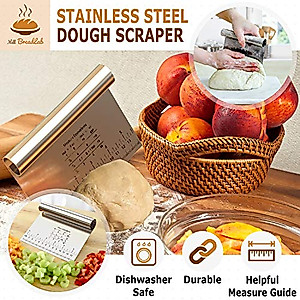 Bread Proofing Basket With Baking Tools - Sourdough Starter Kit With Bread Basket - Bread Proofing Baskets For Sourdough - Bread Making Set With Dough Whisk - Dough Scraper Baking Gifts For Bakers