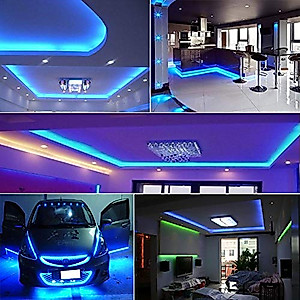 SUYOOULIN LED Strip Lights, SMD 2835 LED Strip, DC12V 1200LEDs 16.4Ft 26000LM High Density LED Light Strips Non-Waterproof, 3 Times Brightness Than SMD3528 LED Strip, Blue