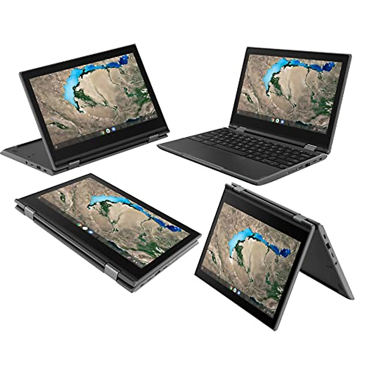 Lenovo 300e 11.6" 2-in-1 Touchscreen Chromebook (Intel N4020, 4GB RAM, 32GB Storage, Stylus, Webcam), Ruggedized & Water Resistant, Flip Convertible Home & Education Laptop, IST Pen, Chrome OS