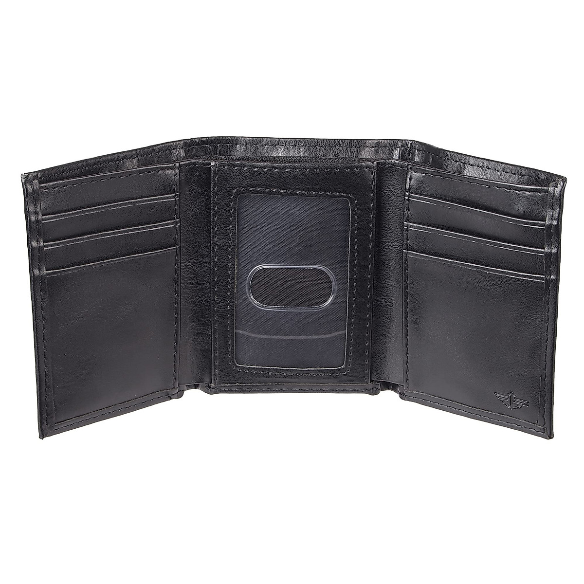 Dockers Men's Coated LeatherExtra Capacity Trifold Wallet, Rfid-blocking, Black, One Size
