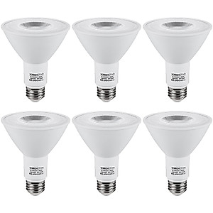 TORCHSTAR PAR30 Long Neck LED Bulb, CRI90+ Dimmable LED Spotlight Bulbs, 8W=75W, 3000K Warm White, UL & ES Listed, 800LM Super Bright, for Recessed Trim Lighting, Track Light, Pack of 6