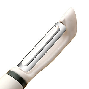 Stainless Steel Kitchen Potato Peeler Professional Vegetables Fruit Scraper Handheld Anti-Slip Rotary Carrot Cucumber Peeling Tools(Dark Green)