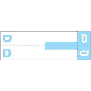 Doctor Stuff - File Folder Labels, Alphabet Letters, D/Q, Compatible with Smead NCC - SNCC Series Alpha Stickers Light Blue, 1-5/32" x 3-5/8, 100/Package