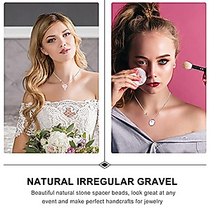 IMIKEYA Crystal Beads for Jewelry Making: 400pcs Crystal Bead Gemstone Beads for Ring Making 5-8mm Natural Crystal Chip Stone Beads DIY Jewelry Kit for Ring Bracelets Earring Jewelry Making Supplies