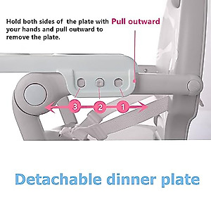 Baby high Chair, Multifunctional 3 in 1 Adjustable high Chair, Removable 3-Position Adjustable Tray, Multipurpose 3-Point Safety Harness (Grey)