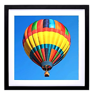 ZZFQXZ 16x16 Diamond Painting Picture Frame 40x40cm Diamond Art Frames, Display Pictures16x16inch/40x40cm Without Mat or 14x14inch/35x35cm With Mat, Diamond Painting Photo Frame Wood Black (ZK006)