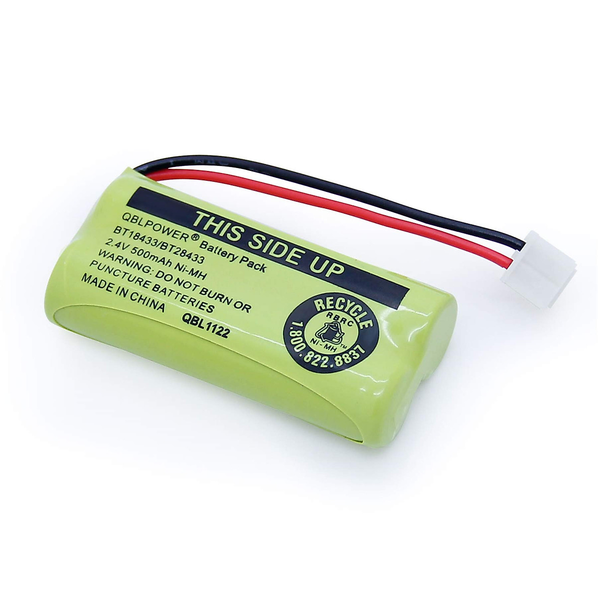 QBLPOWER 2.4V Rechargeable Battery Compatible with AT&T Vtech Phones BT18433 BT184342 BT28433 BT284342 BT-8300 BATT-6010 BT1011 BT1018 BT1022 BT1031 89-1326-00-00/89-1330-01-00/CPH-515D(Pack of 2)