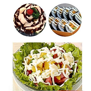 WOIWO 3 PCS Food Grade PE Environmental Protection Extruding Sauce Bottle Extruding Bottle Seasoning Bottle Salad Sauce Cream Bottle With Scale