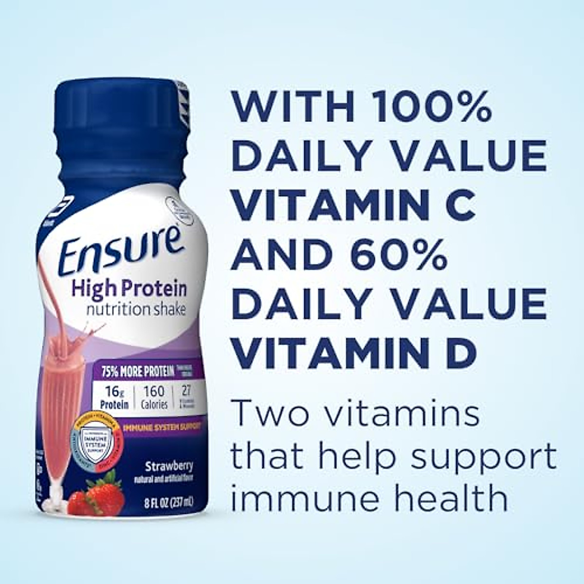 Ensure High Protein Strawberry Nutrition Shake, 24 Pack