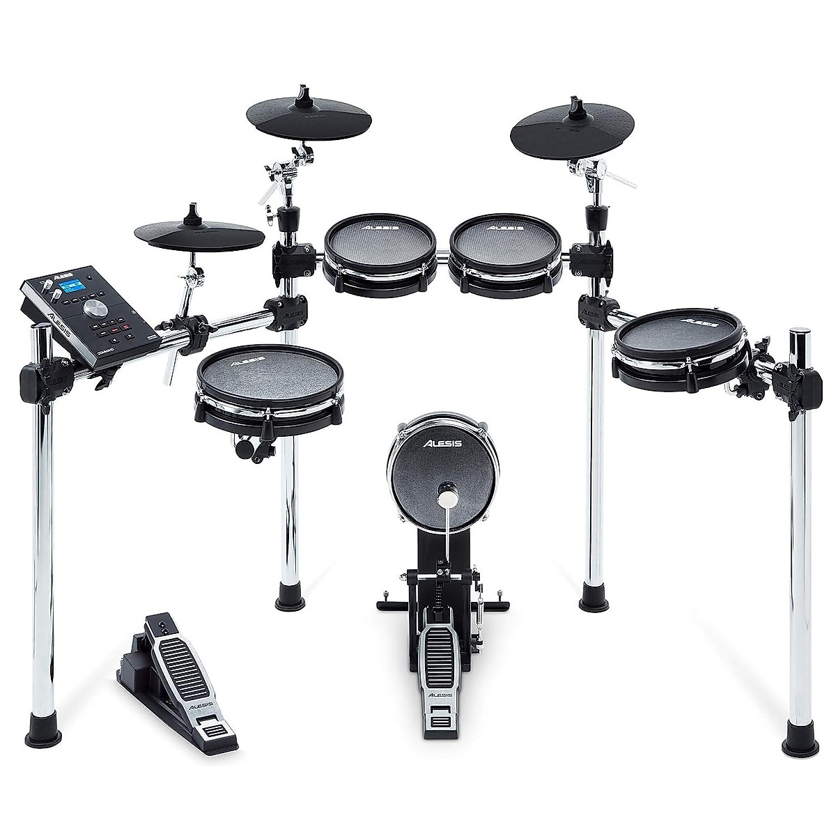 Alesis Drums Command Mesh Kit - Electric Drum Set with USB MIDI Connectivity, 600+ Electronic & Acoustic Drum Kit Sounds and Dual Zone Mesh Pads