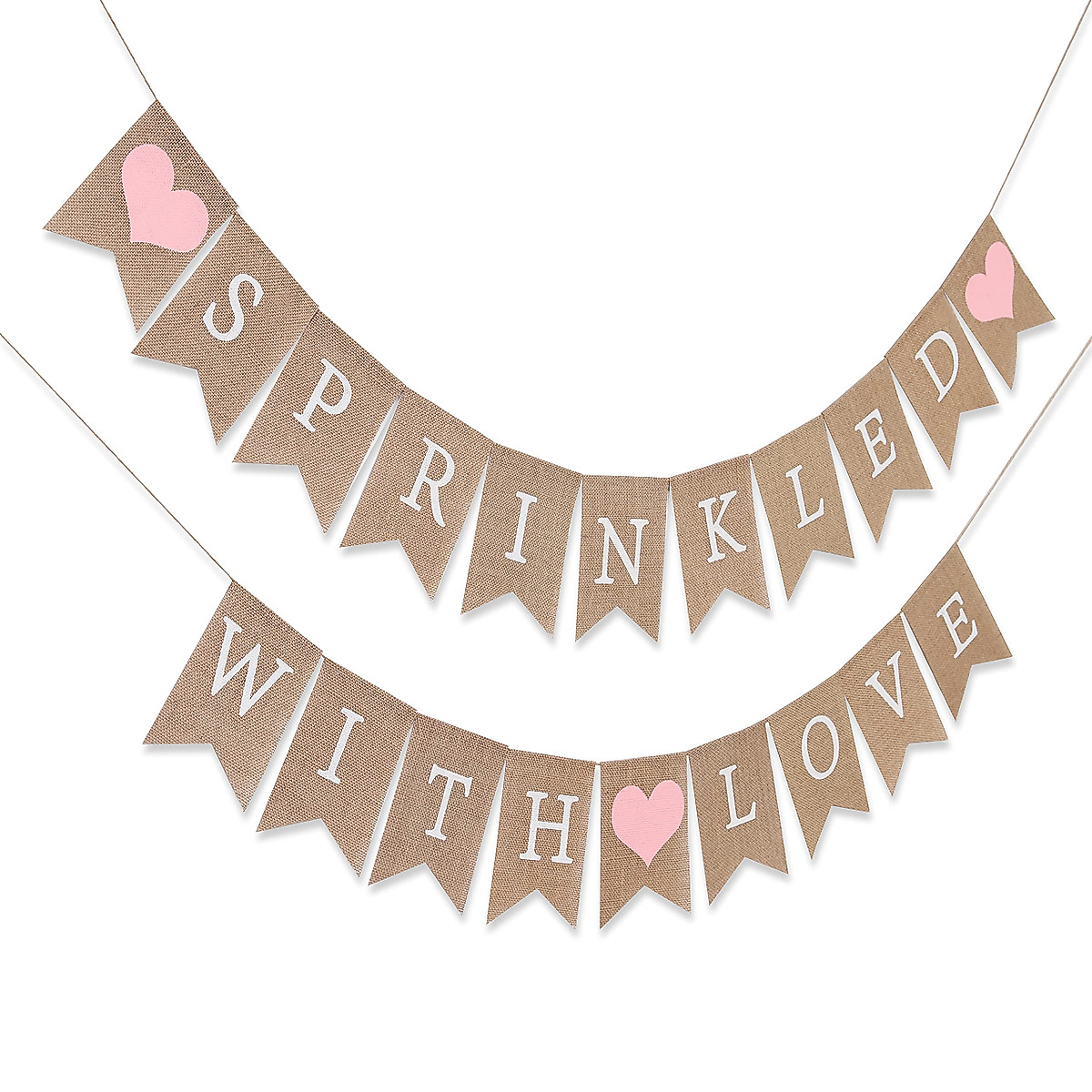 Sprinkled with Love Burlap Banner - Burlap Baby Shower Banner , Sprinkled with Love Baby Shower Decorations , Baby Sprinkle Banner, Sprinkled With Love Sign, Rustic Girl Boy Shower Burlap Banner , Photo Decoration Props