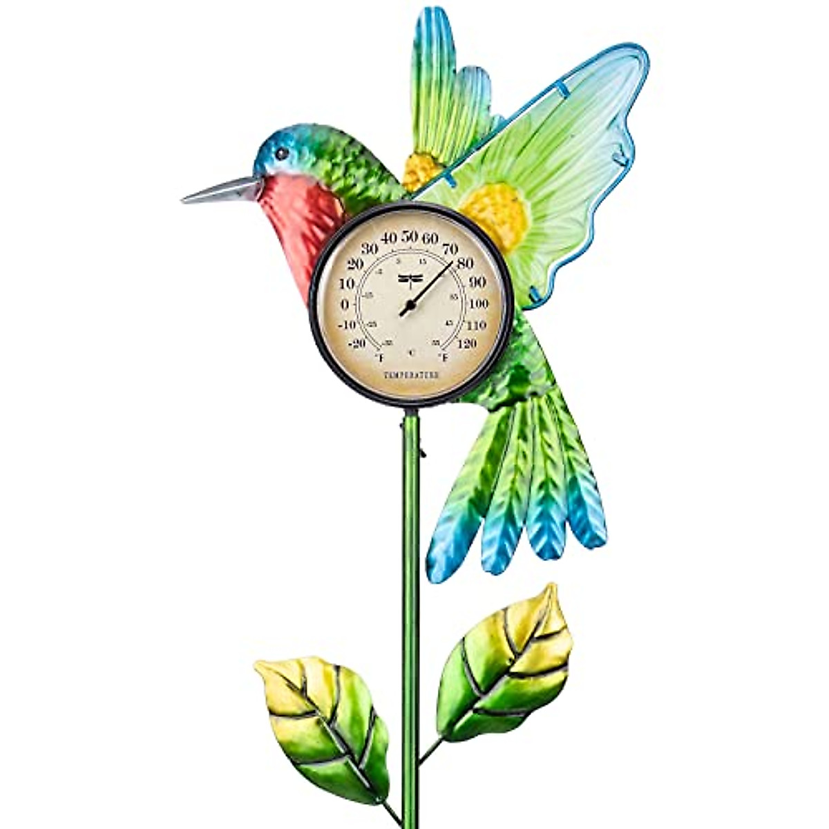 Hummingbird Outdoor Thermometers - Metal Decorative Thermometer Outdoor Wireless Garden Stake for Outside Patio Yard Lawn Decorations