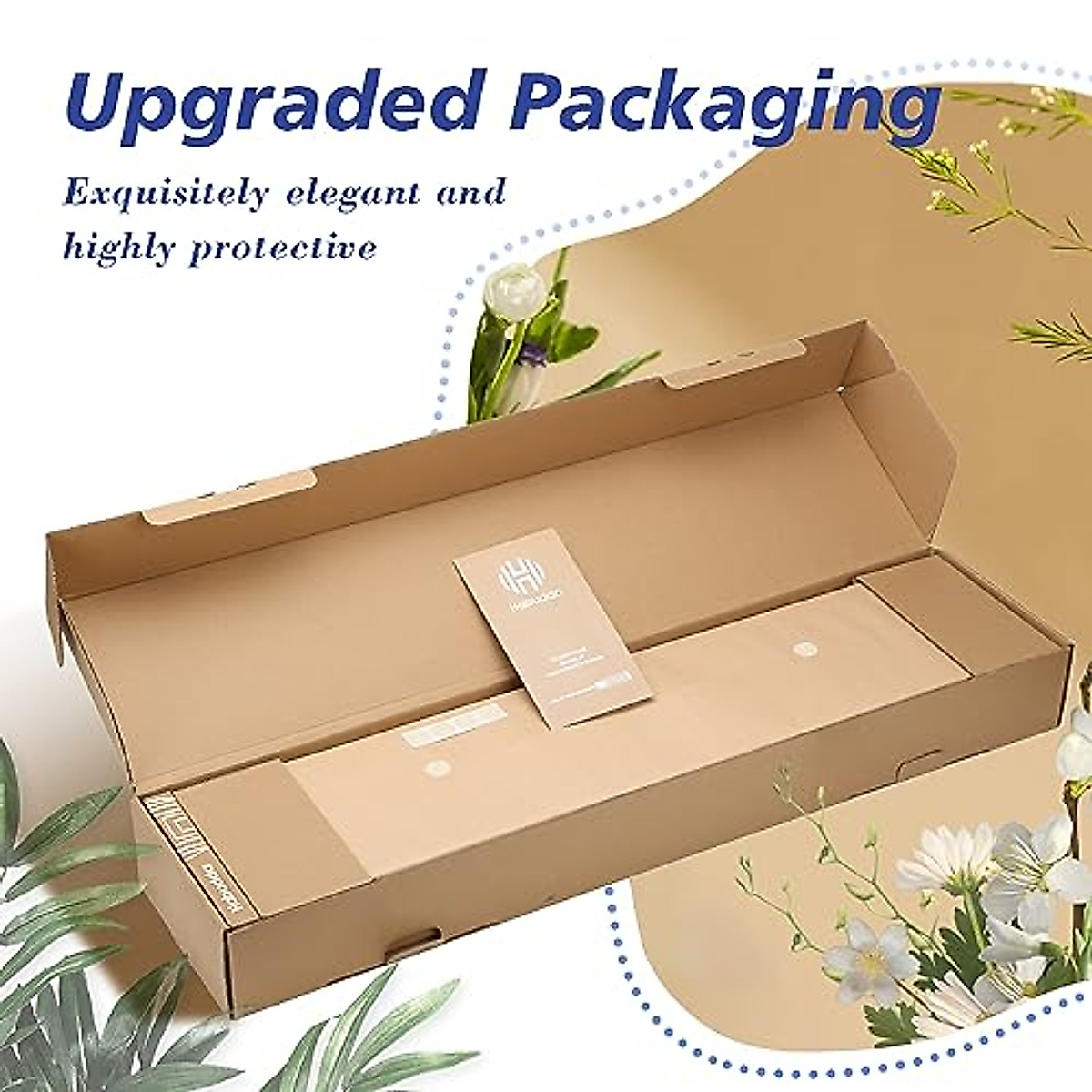 Habudda Floating Shelves, Wall Decor Wood Shelf for Bathroom Bedroom Kitchen Living Room Hanging Mounted Storage, Extra Long 35.5 Inch Set of 2, Wooden Rustic Navy Blue