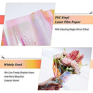 CRASPIRE Holographic Vinyl Orange Permanent Vinyl Roll 12" Craft Adhesive Vinyl Sheets for DIY Cup Wedding Party Birthday Car Decal Decor Sticker