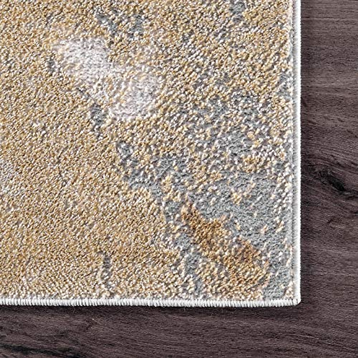 nuLOOM Cyn Abstract Runner Rug, 2' 8" x 8', Gold