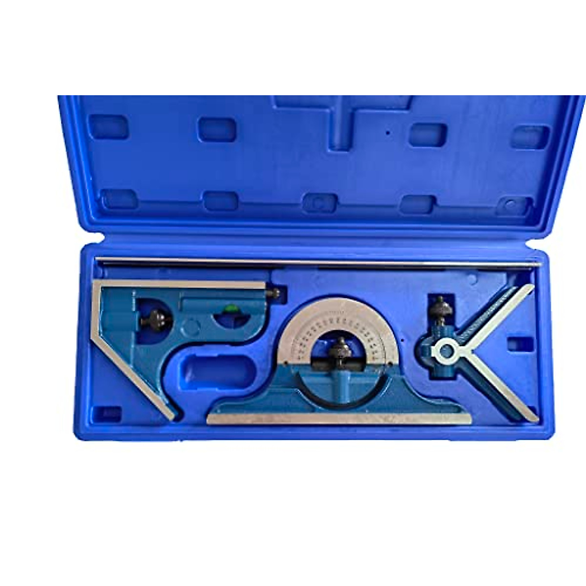 Combination Square 4 Piece Set, 12" Ruler 4R Graduation