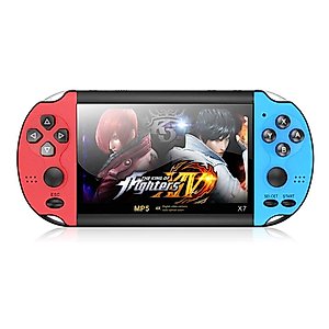 MNTT Portable Handheld Games,Built-in 10000 Games Electronic Machine Arcade Videogames Dual-Shake Play Vidio Player Video Game Console(Red&Blue)