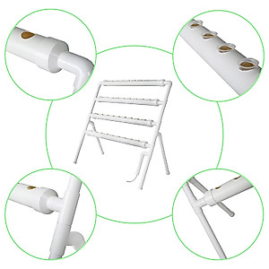 SanSanYa Hydroponic Site Grow Kit 36 Planting Sites Hydroponic Grow Kit Hydroponic Garden Plant Growing System with Rockwool Grow Baskets Sponges